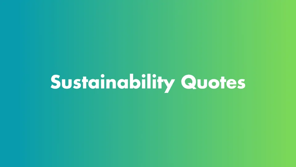 25 Sustainability Quotes - Causeartist